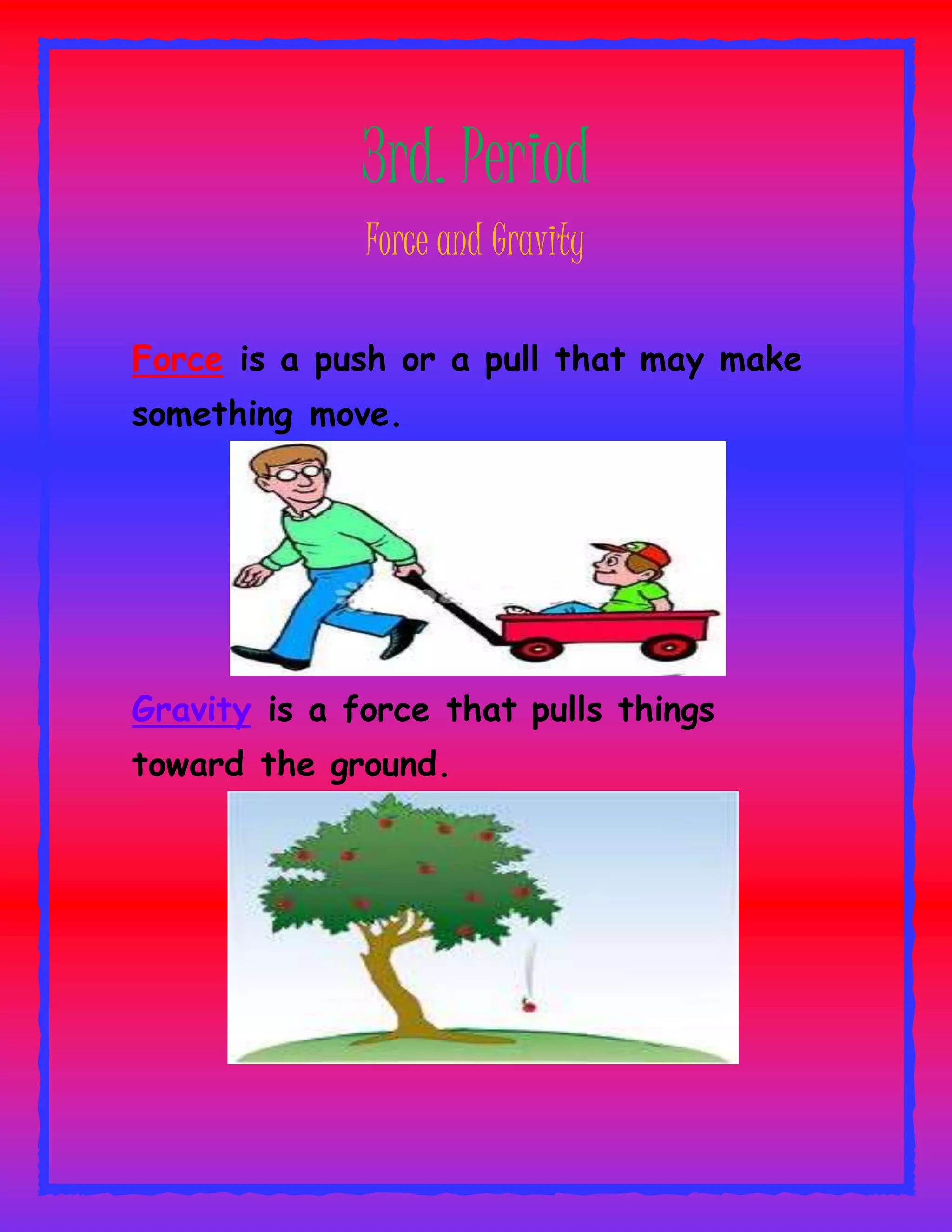 3rd. period force and gravity | PDF