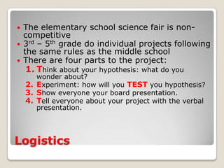3rd 4th grade science fair presentation | PPTX