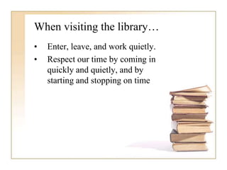 3rd 5th library rules | PPTX