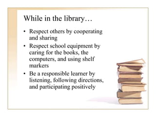 3rd 5th library rules | PPTX