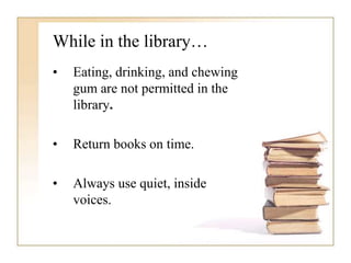 3rd 5th library rules | PPTX