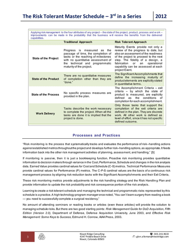 Building a risk tolerant integrated master schedule | PDF