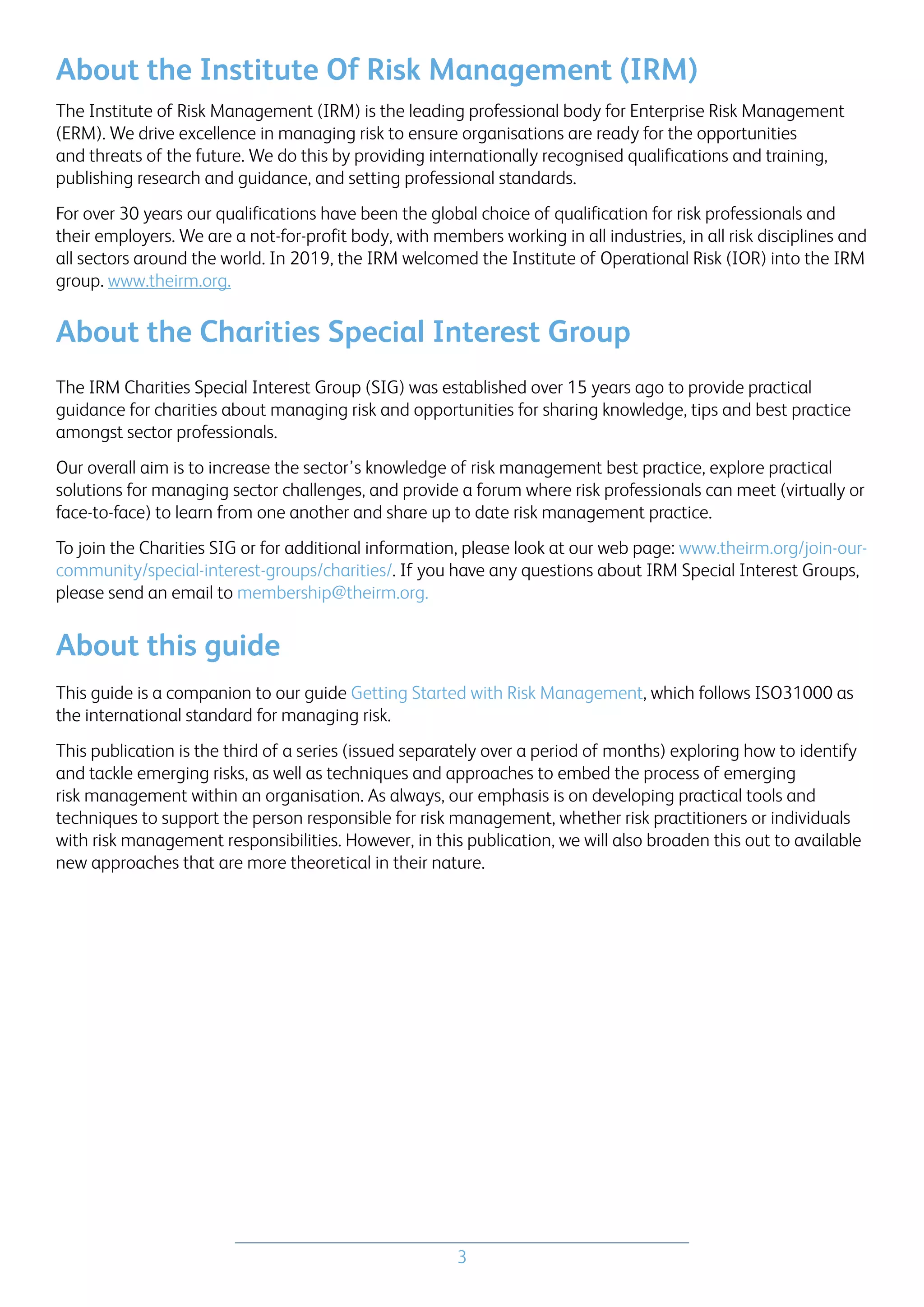 How to embed emerging risk identification and management IRMindia ...