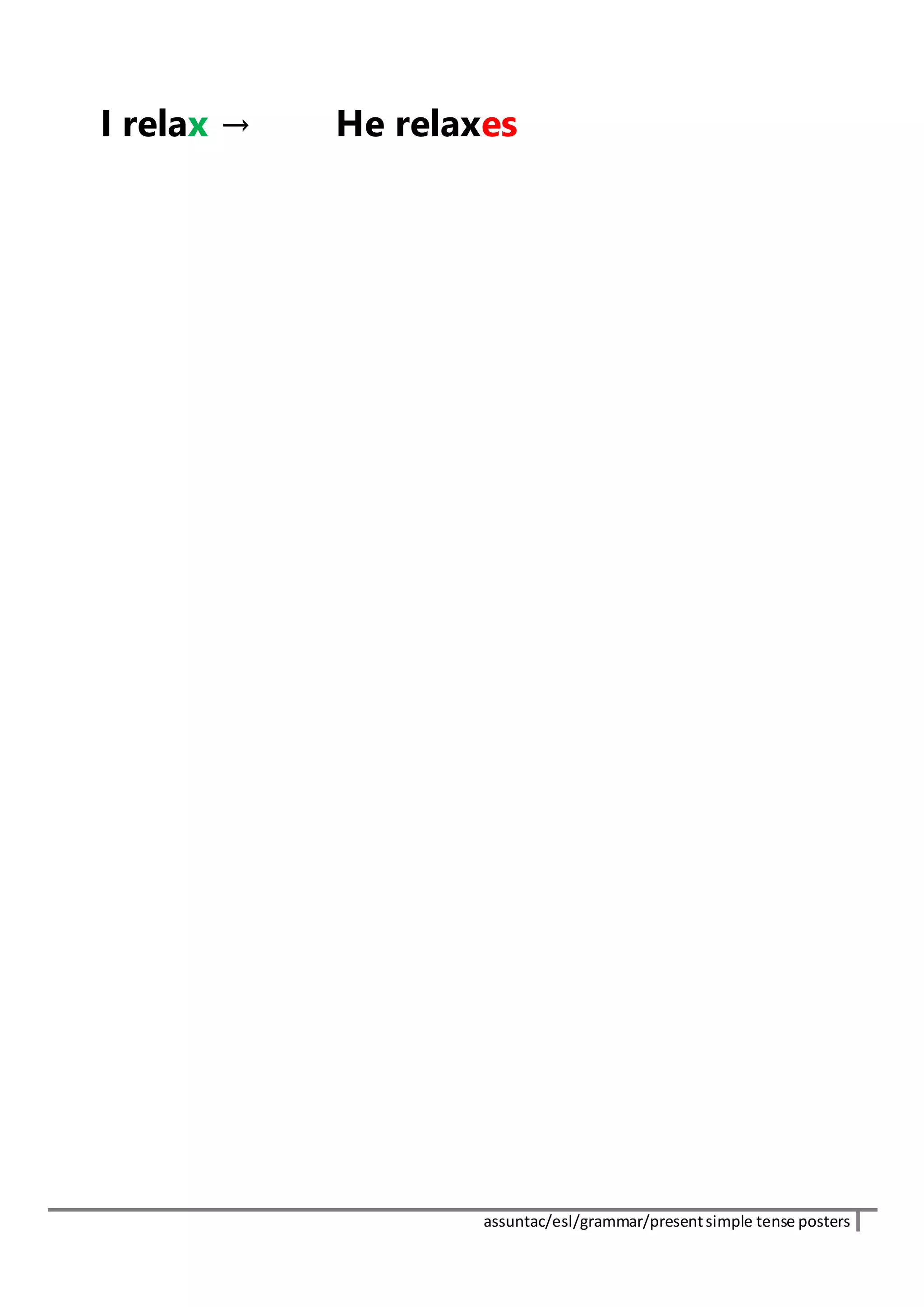 3rd person-present-simple-rules-classroom-posters-grammar-guides 50502 ...