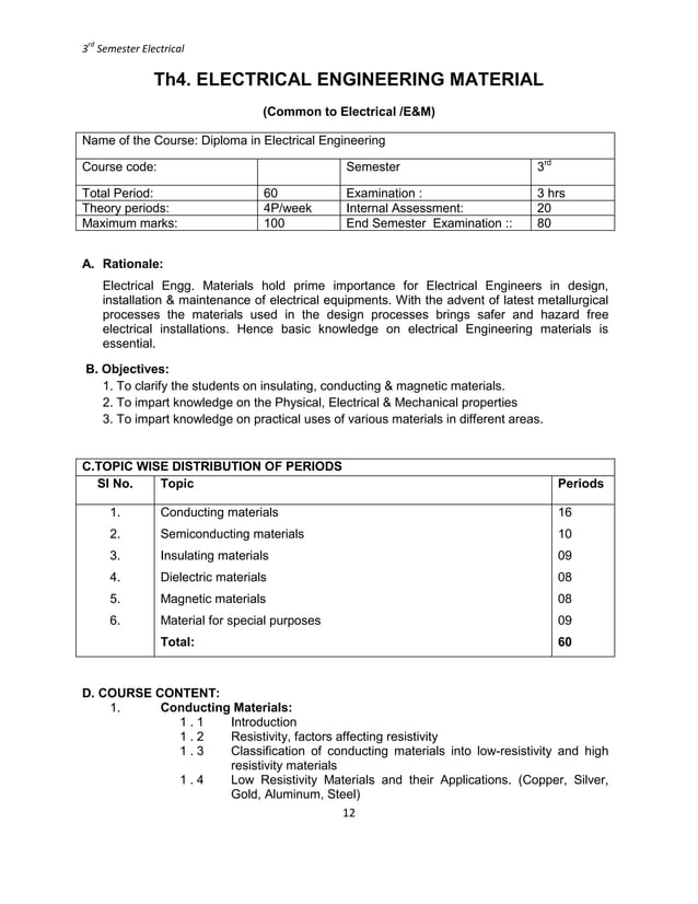3rd-sem-Electrical-(1).pdf | Educational Assessment | Education