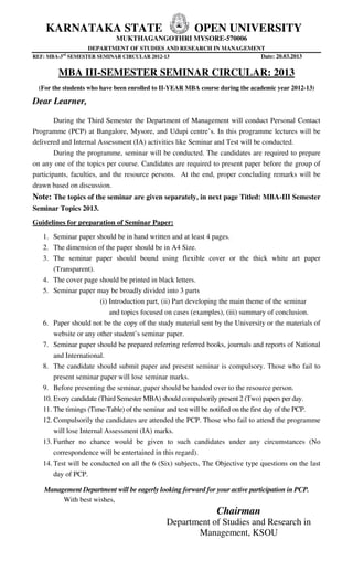 3rd semester-mba-assignment-&-seminar-topics-2013-web | PDF