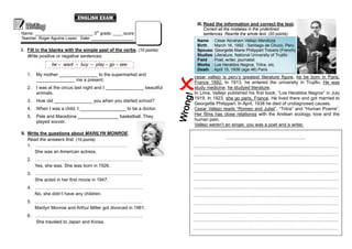 3rd year Writing | PDF