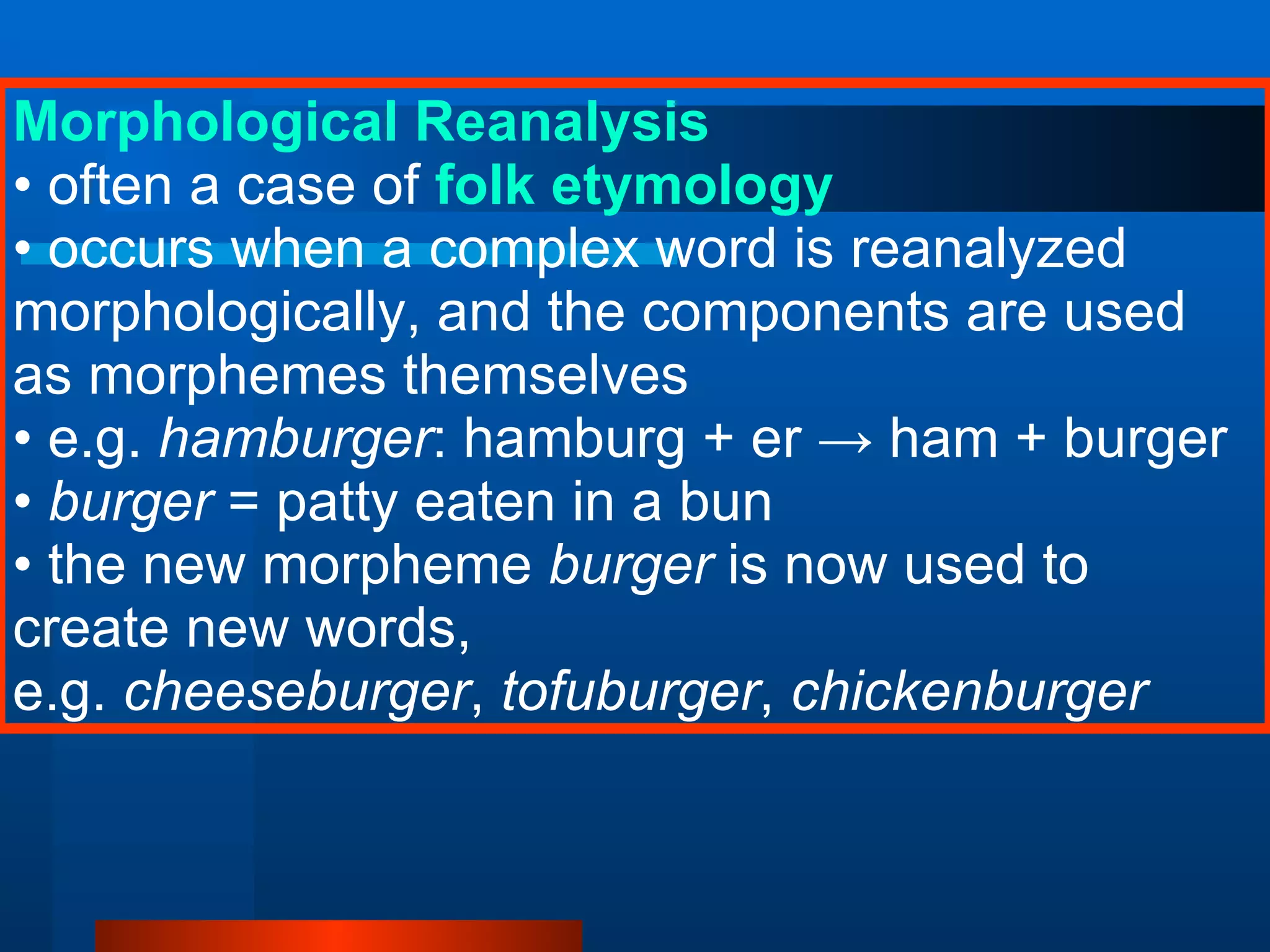 Morphology, Word Formation | PPT