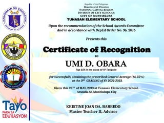 ACADEMIC EXCELLENCE certificate awards.pptx