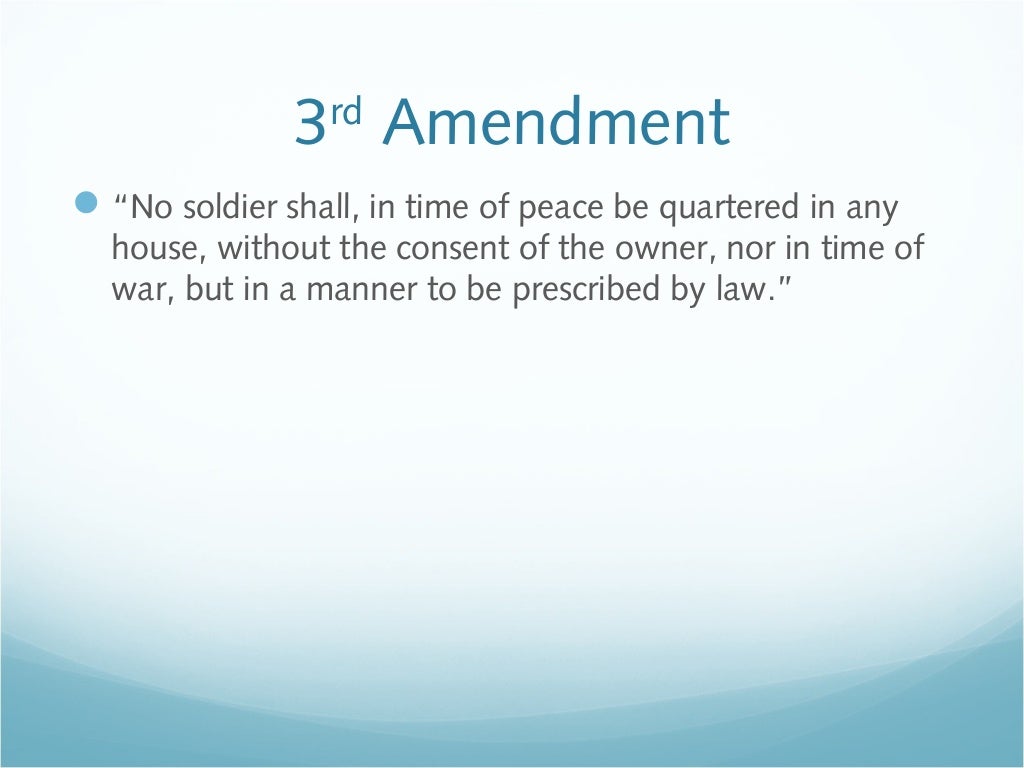 3rd Amendment