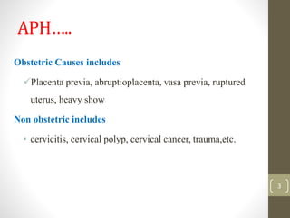 Antepartum hemorrhage (APH) Antunatal care | PPTX | Pregnancy ...