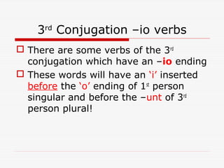 3rd and 4th conjug. latin | PPT