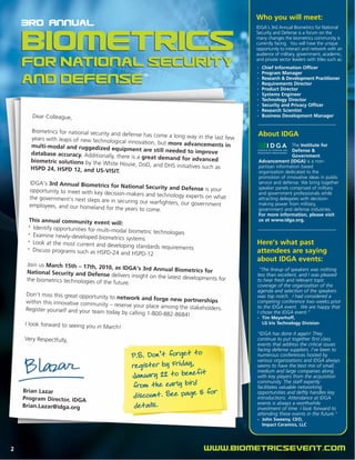 3rd Annual Biometrics For National Security And Defense | PDF ...