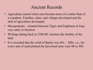 3rd b 2 historical development in soil fertility and plant nutrition | PPT
