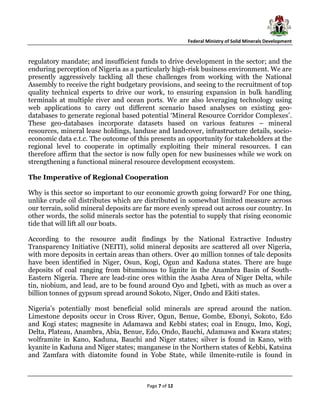 Harnessing Natural Resources For National Development: Solid Minerals ...