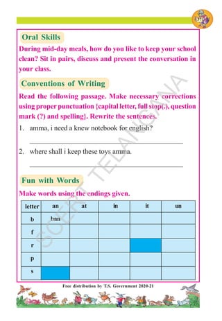 3rd class english 2020-21.pdf with lessons | PDF