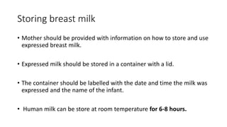 Expressed breastmilk(1st evaluation)pptx | PPTX