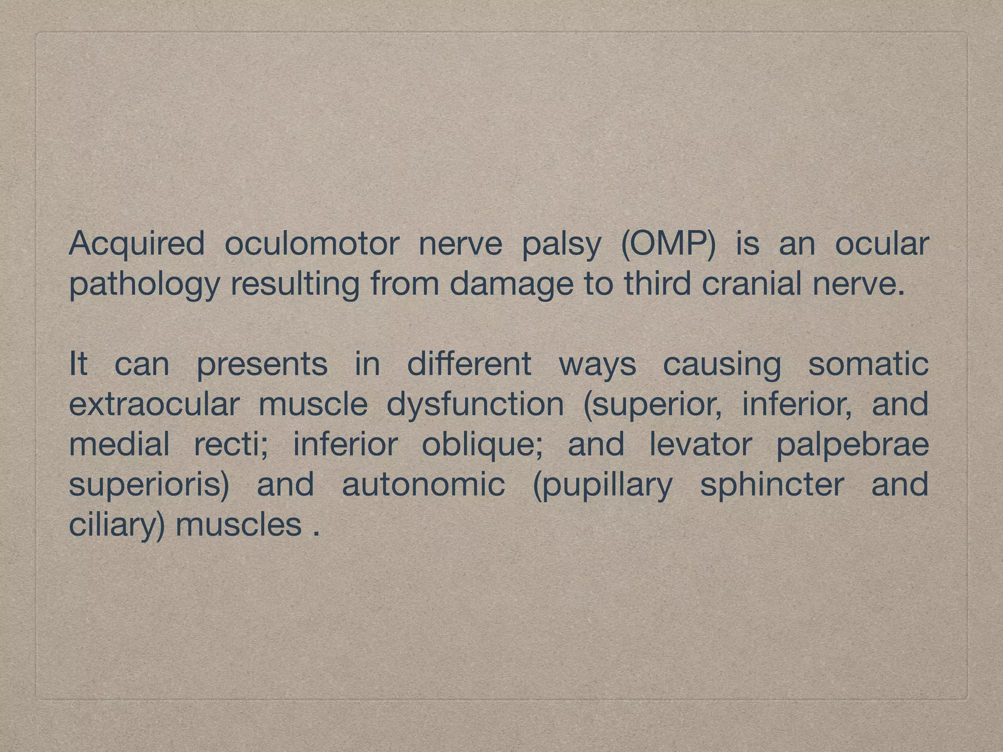 3rd cranial nerve palsy | PDF