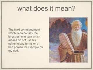 3rd commandment alex dean | PPT
