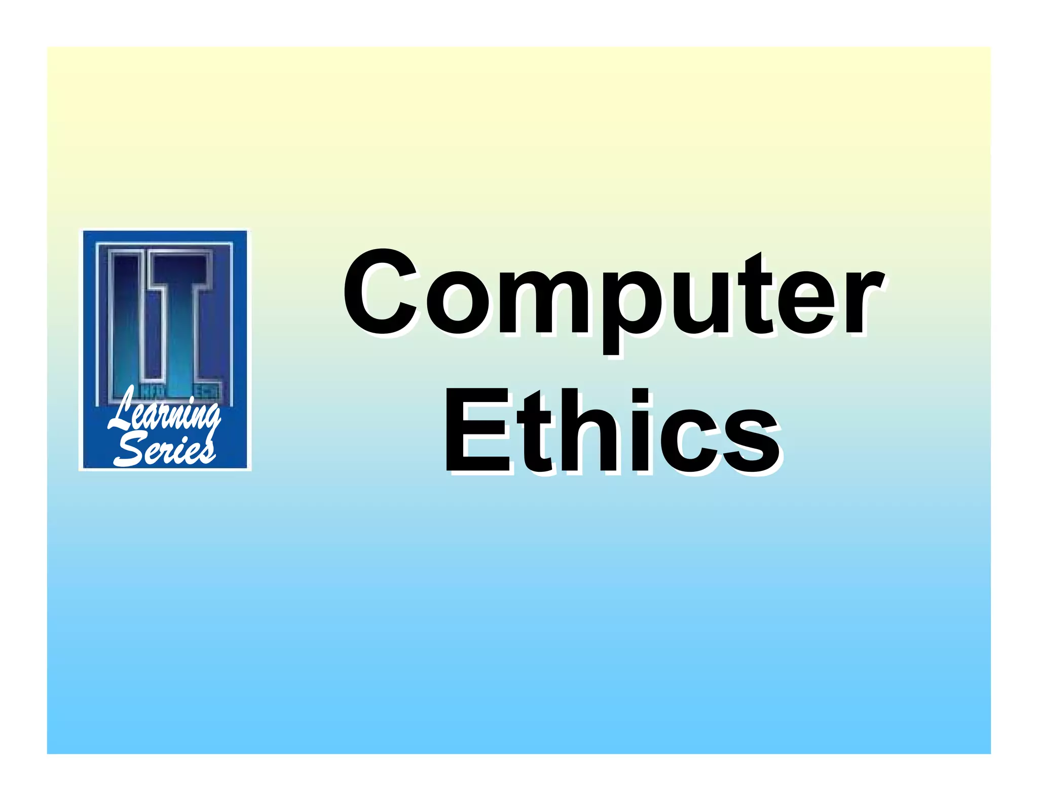 3 Rd Computer Ethics | PDF
