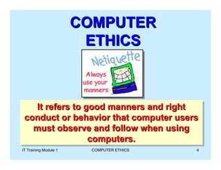3 Rd Computer Ethics | PDF