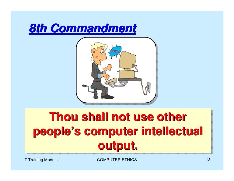 Commandments Of Computer Ethics - The ten commandments of computer ...