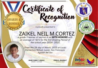 3RD CONVOcation certificates editable SY 2024-2025 | PPTX