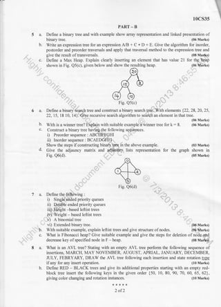 3rd Semester CS and IS (2013-June) Question Papers | PDF
