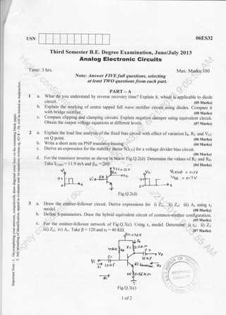 3rd Semester CS and IS (2013-June) Question Papers | PDF