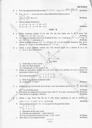 3rd Semester CS and IS (2013-June) Question Papers | PDF