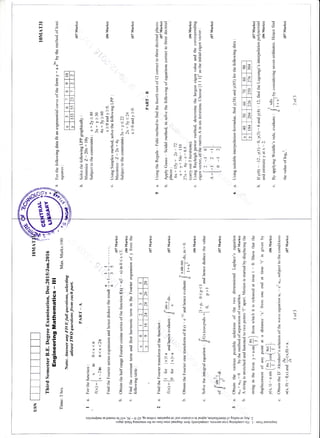3rd Semester (Dec; Jan-2016) Civil Engineering Question Paper | PDF