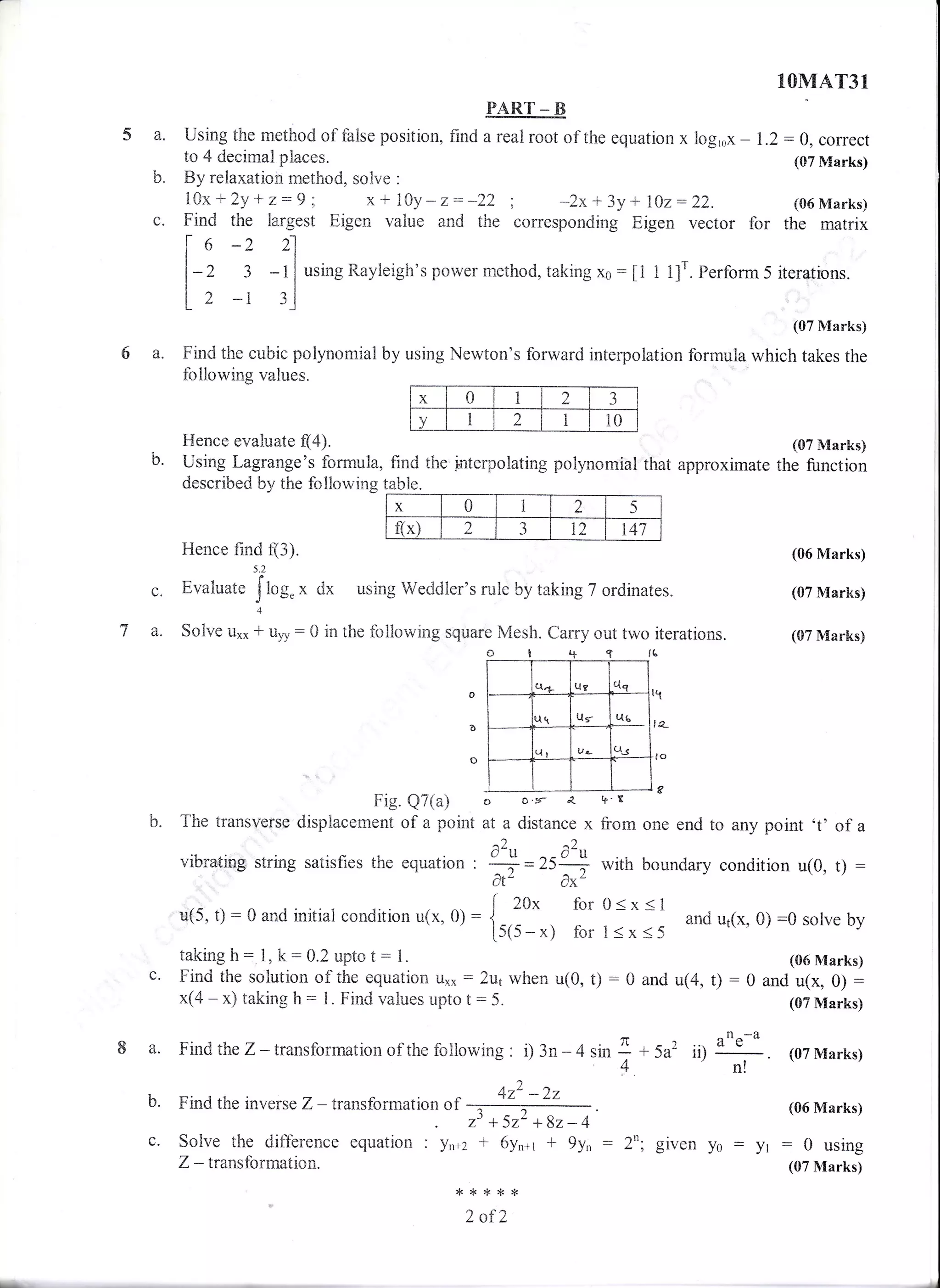 3rd Semester (July-2016) Civil Engineering Question Paper | PDF