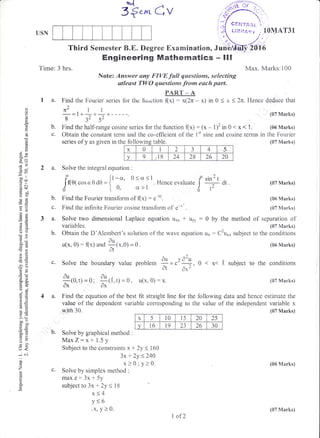 3rd Semester (July-2016) Civil Engineering Question Paper | PDF