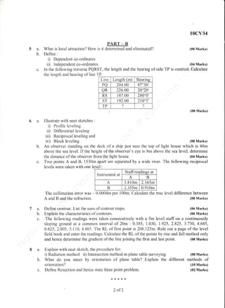 3rd Semester (July-2016) Civil Engineering Question Paper | PDF