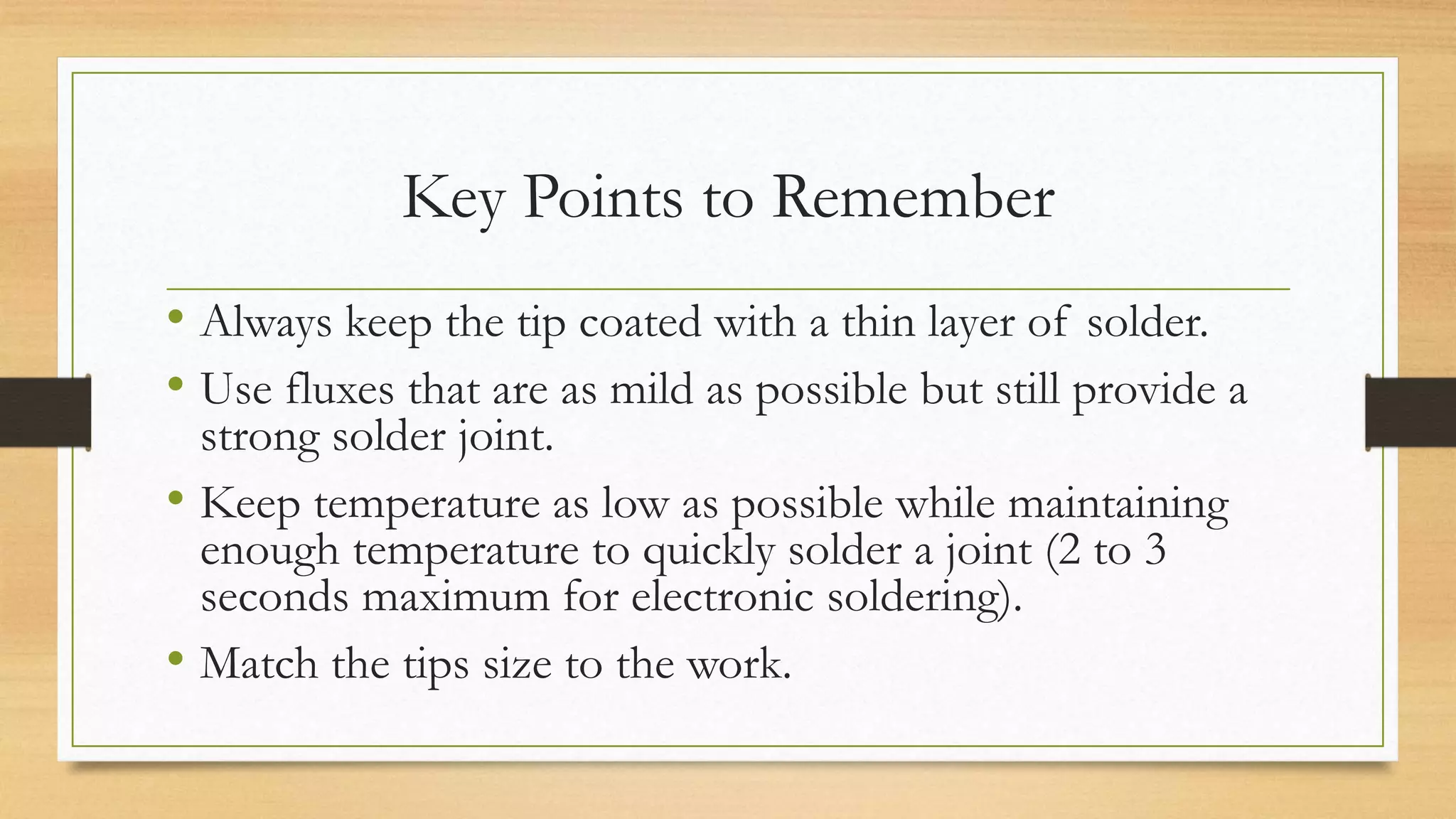 Proper Soldering process | PPTX