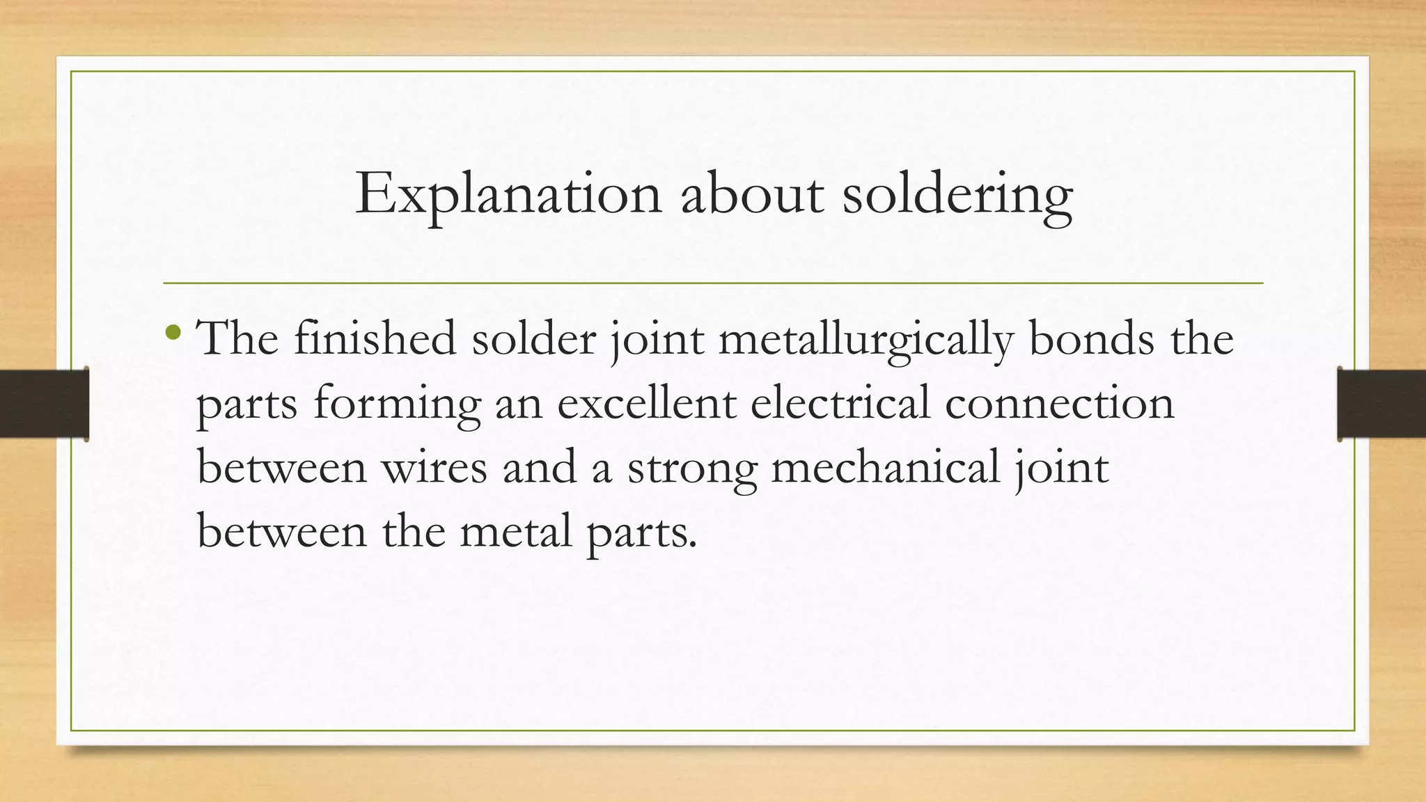 Proper Soldering process | PPTX | Chemistry | Science