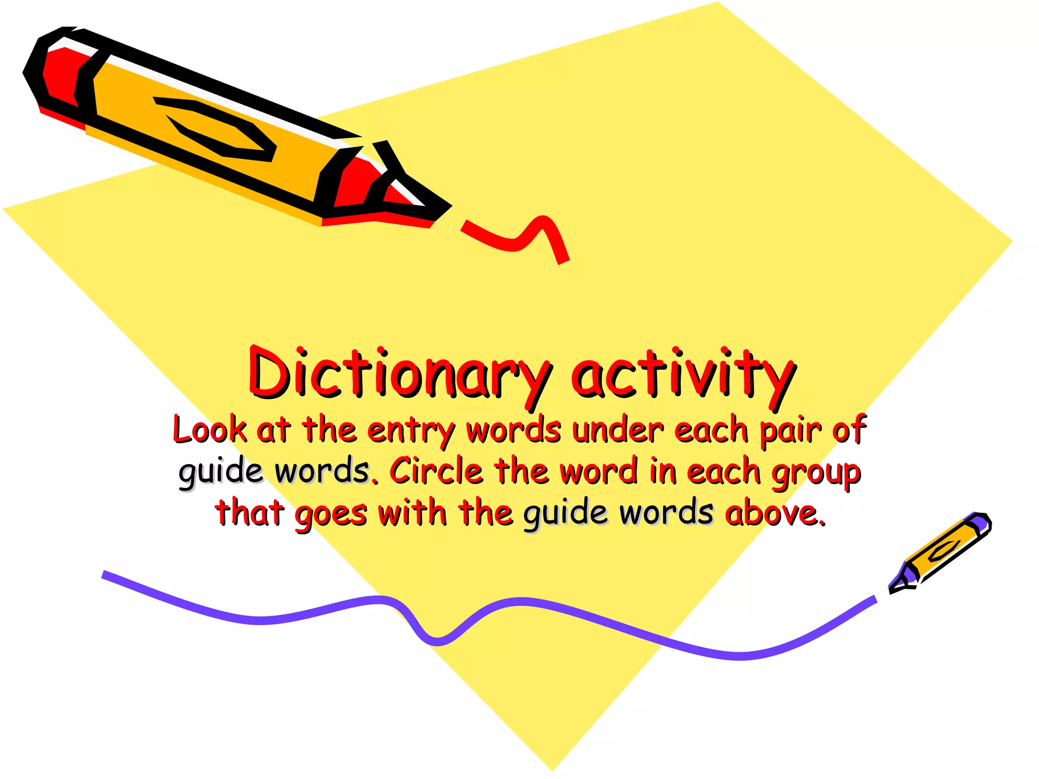 3rd Dictionary & Guide Words | PPT