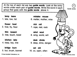 3rd Dictionary & Guide Words | PPT