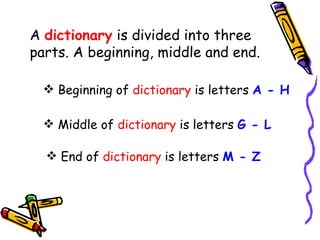 3rd Dictionary & Guide Words | PPT