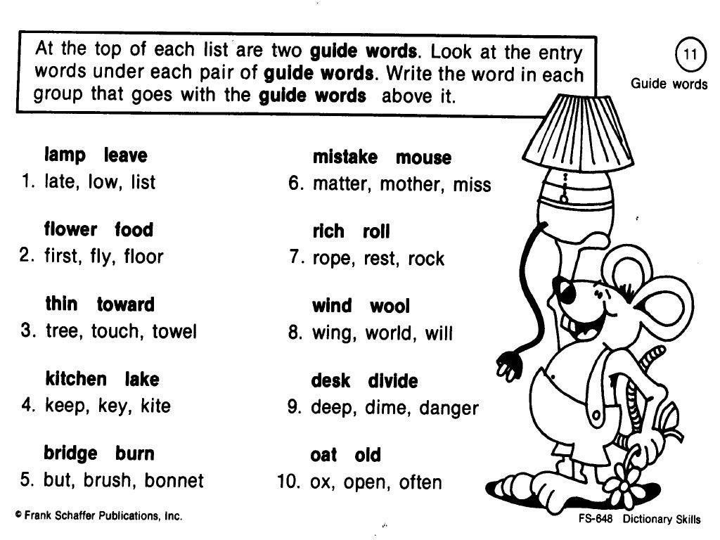 3rd Dictionary Guide Words 3rd Dictionary Guide Words