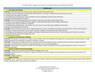 3rd grade CCGPS: ELA | PDF