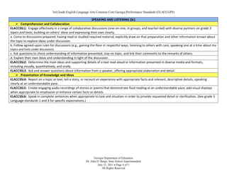 3rd grade CCGPS: ELA | PDF