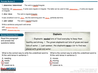 3rd ela l_1.0d_form_use_reg_irreg_verbs_dw_ccss | PPT