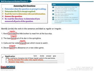 3rd ela l_1.0d_form_use_reg_irreg_verbs_dw_ccss | PPT