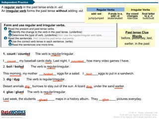 3rd ela l_1.0d_form_use_reg_irreg_verbs_dw_ccss | PPT