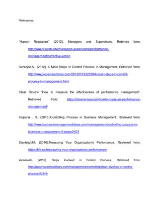 Four Steps of Controlling Process | DOCX | Human Resources | Business
