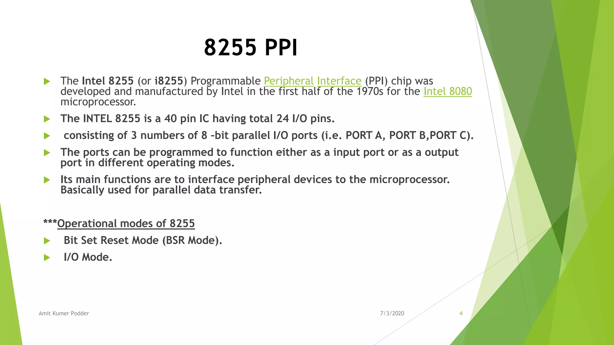 8255 Programmble Peripheral Interface | PPTX