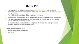 8255 Programmble Peripheral Interface | PPTX