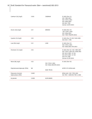 3rd general draft standard for bottled flavoured water ihwf chennai | PDF | Indoor Environmental ...
