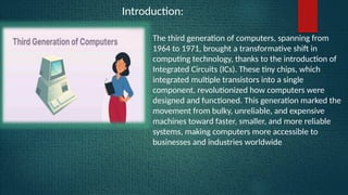 3rd GENERATION of computer ............. | PPTX | Computing | Technology & Computing
